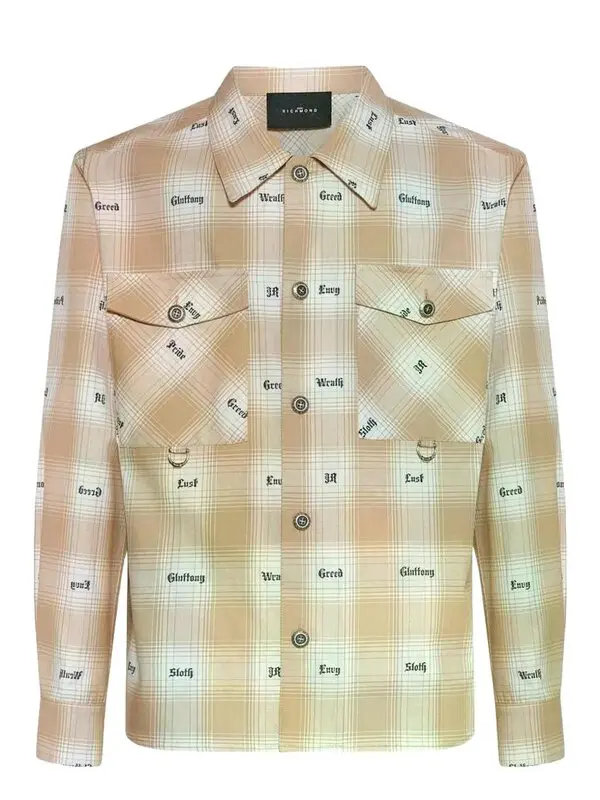 John Richmond Plaid-check Shirt - Neutrals