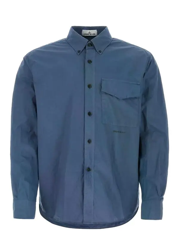 Stone Island Air Force Poplin Shirt - Blue