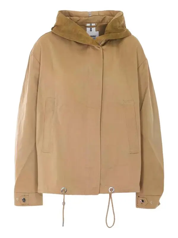 SWORD 6644 6.6.44 Zip-up Hooded Jacket - Brown