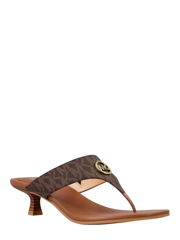 Michael Kors Anneka Logo Thong Sandal - Brown