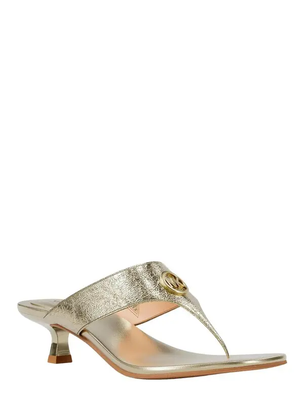 Michael Kors Anneka Metallic Thong Sandal - Gold