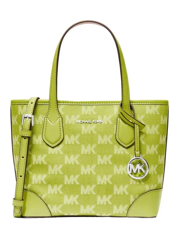 Michael Kors Eva Extra-small Logo Jacquard Convertible Tote Bag - Green