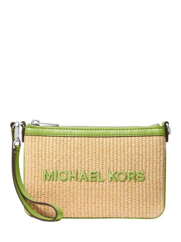 Michael Kors Jet Set Travel Small Woven Wristlet - Green