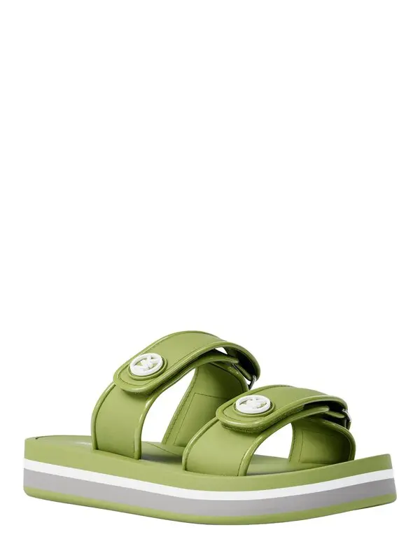 Michael Kors Foster Scuba Slide Sandals - Green
