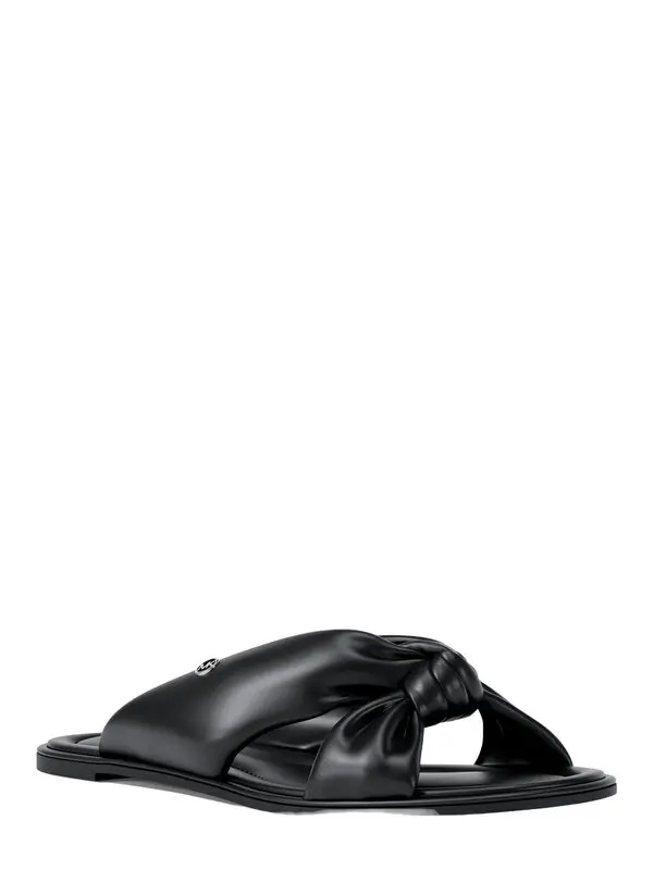 Michael Kors Elena Slide Sandal With Knot Detail - Black