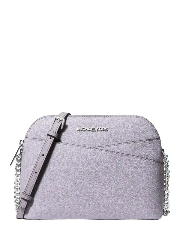 Michael Kors Jet Set Travel Medium Logo Dome Crossbody Bag - Purple