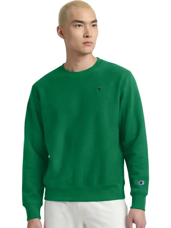 Champion Powerblend Crewneck Sweatshirt With C Logo - Verdant Green
