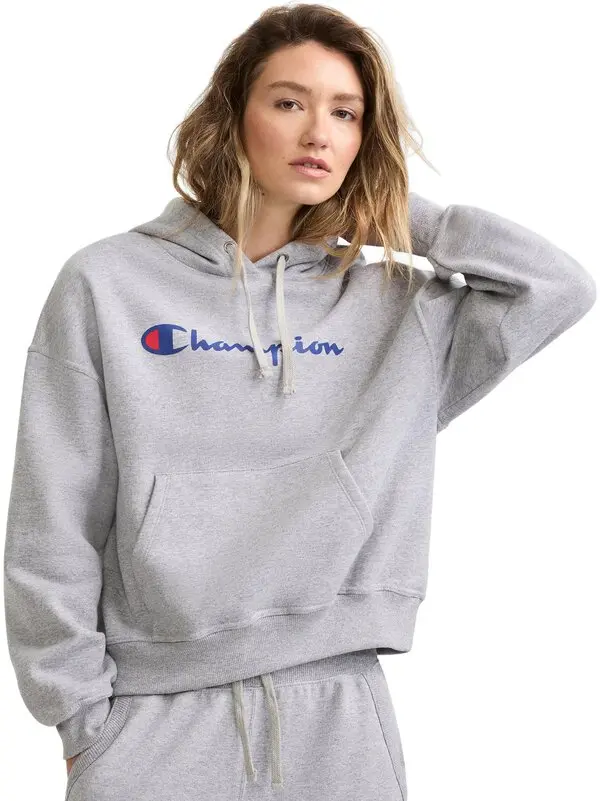 Champion Powerblend Relaxed Hoodie - Oxford Grey Heather