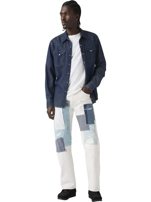 LEVI'S 501 Original Straight Leg Jeans - Crystal Tear Patch