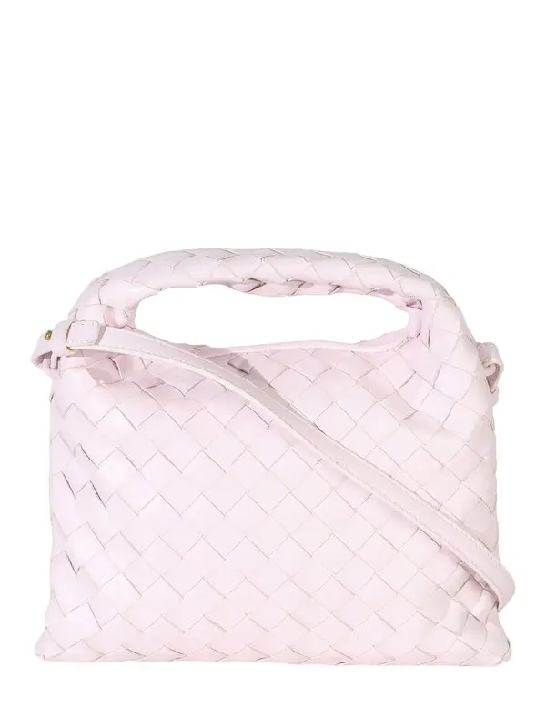 Bottega Veneta Nappa Intrecciato Hop Hobo - Pink