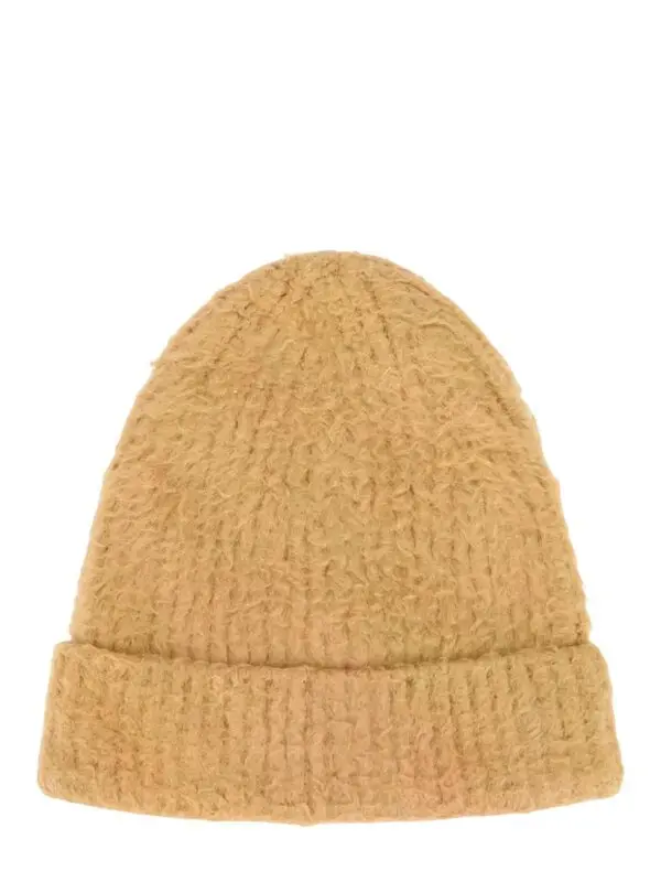 ROBERTO COLLINA Ribbed Knit Beanie Hat - Brown