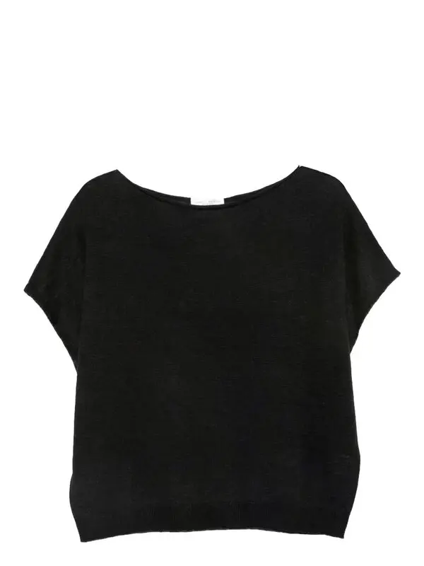 ROBERTO COLLINA Scoop Neck T-shirt - Black