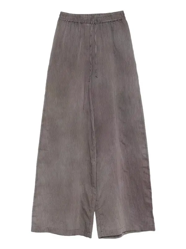 ROBERTO COLLINA Striped Trousers - Brown