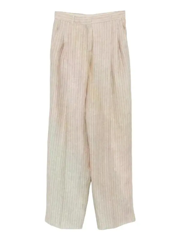 Max Mara Fonte Pinstripe Pleated Trousers - Neutrals