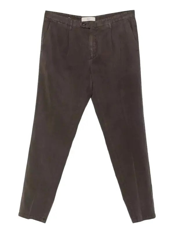 BRIGLIA 1949 Pleated Detail Trousers - Brown