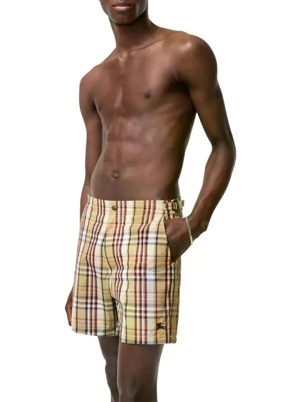 Burberry Seersucker Check Swim Shorts - Neutrals