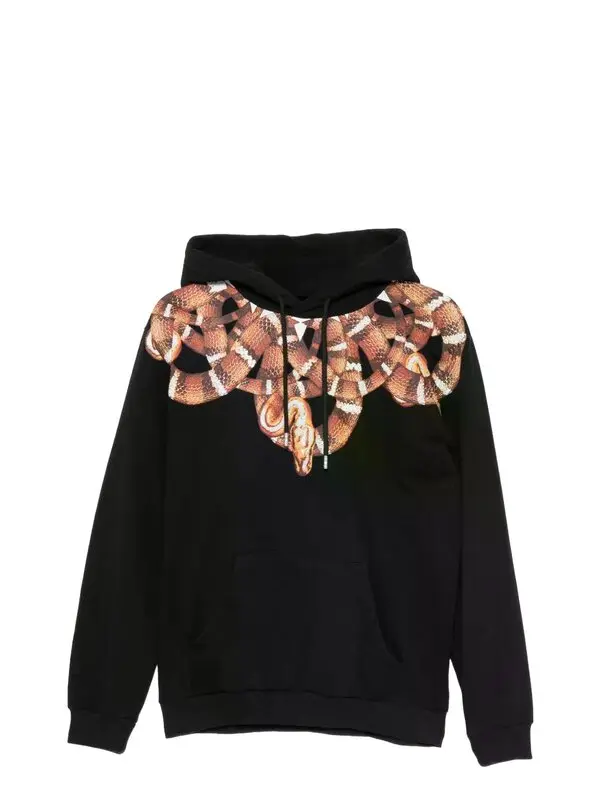 COUNTY OF MILAN Snake-print Hoodie - Black