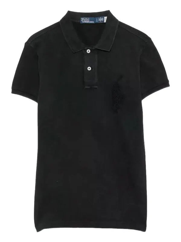 Polo Ralph Lauren Short Sleeve Beaded Pony Polo Shirt - Black