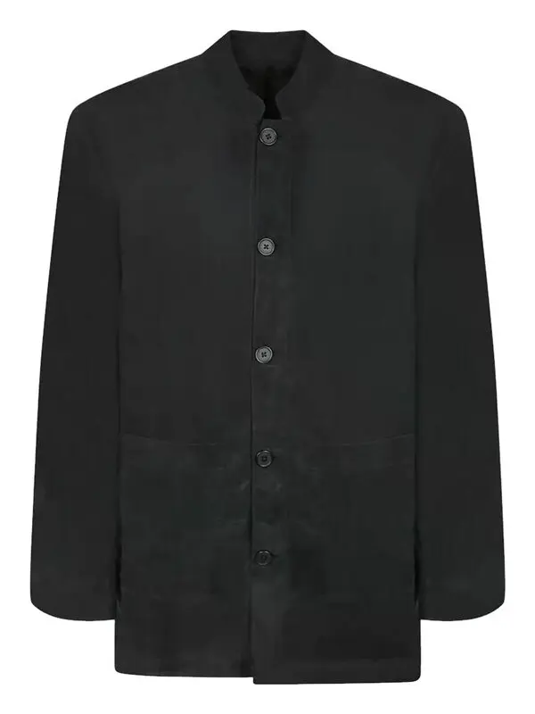 Officine Générale Soren Mandarin-collar Button-up Jacket - Black