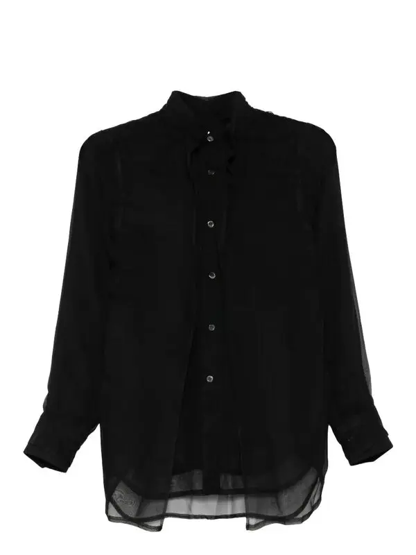 Comme Des Garçons Sheer Effect Shirt - Black