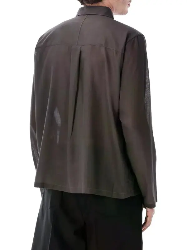 BERNER KUHL Chest-pocket Box-pleat Shirt - Brown