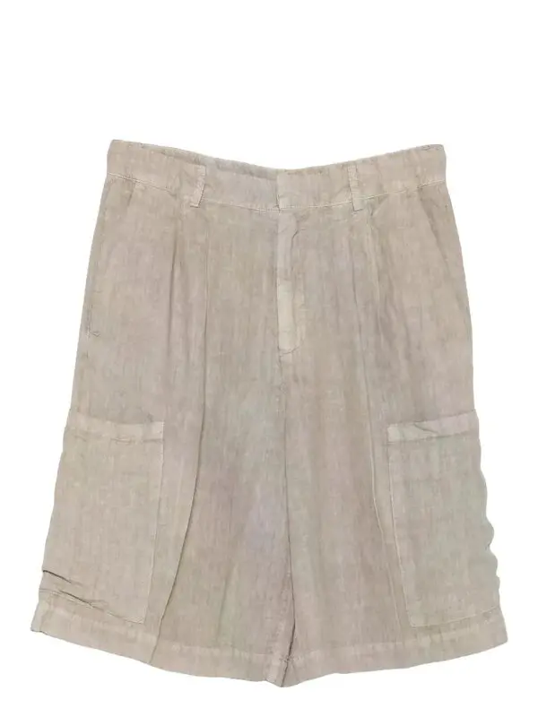 COSTUMEIN Patch-pocket Linen Shorts - Neutrals