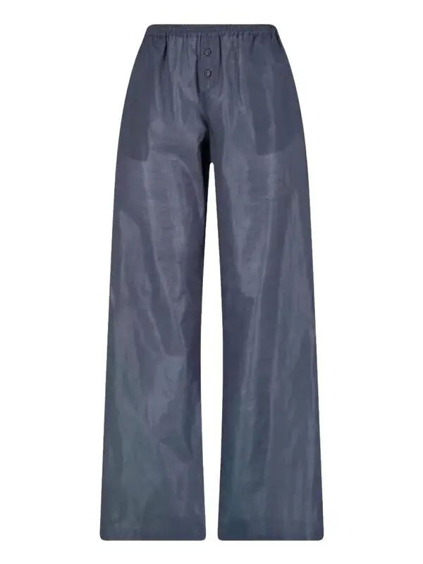 Paloma Wool Wide-leg Trousers With Iridescent Finish - Blue