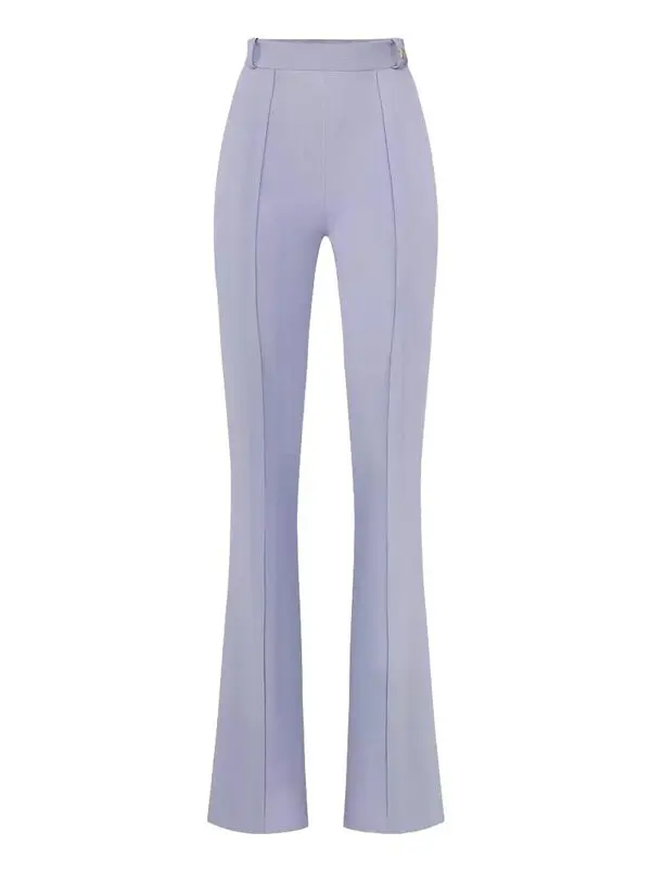Elisabetta Franchi Logo Charm Flared Trousers - Purple
