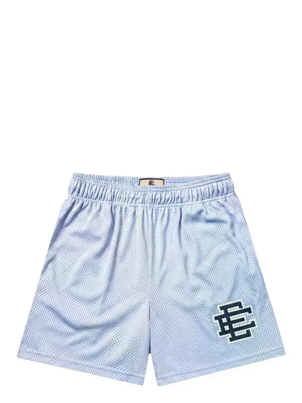 ERIC EMANUEL Mesh Shorts With Logo Detail - Blue