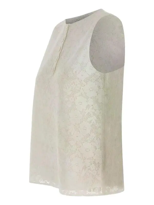 Marella Cantico Floral Lace Top - White