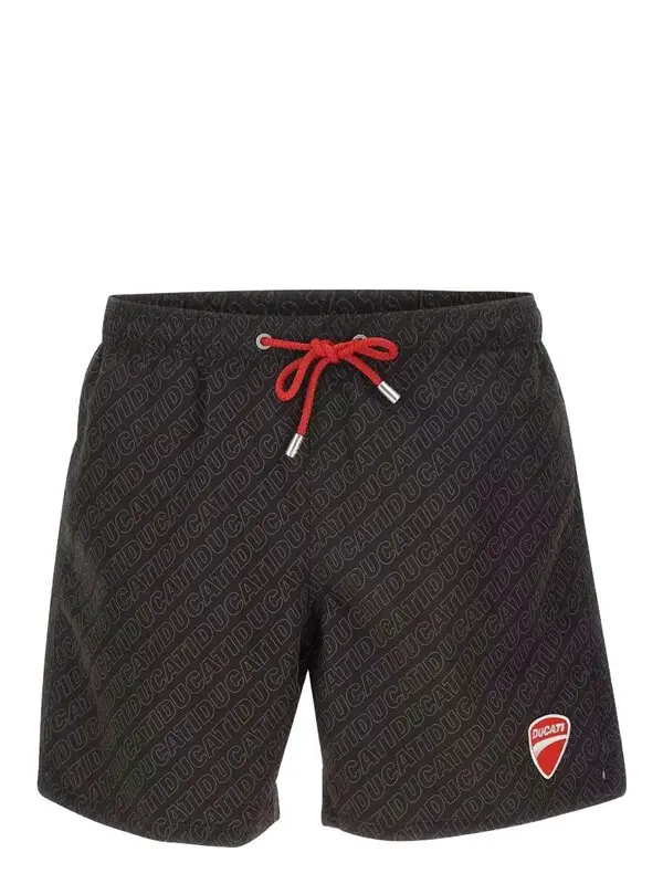 MC2 SAINT BARTH Ducati Logo Swim Shorts - Black