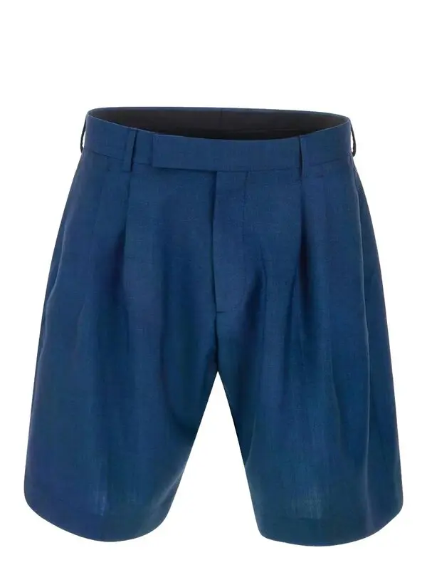Paul Smith Double-pleat Tailored Shorts - Blue