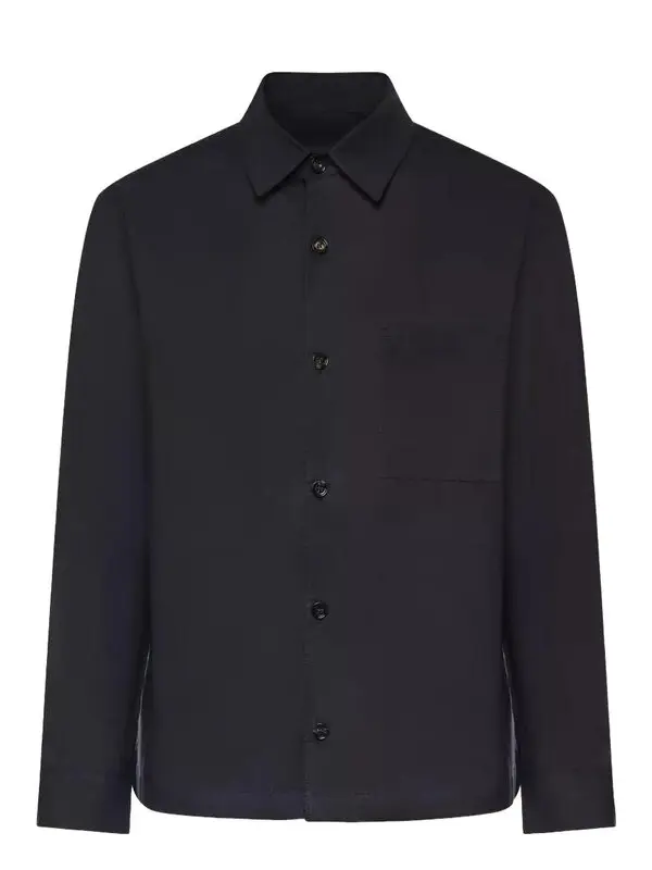 BE ABLE Leroy Chest-pocket Long-sleeve Shirt - Blue