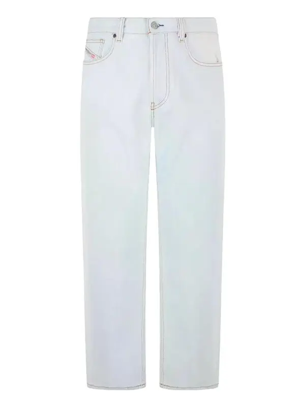 DIESEL® Straight-leg Jeans With Contrast Stitching - White