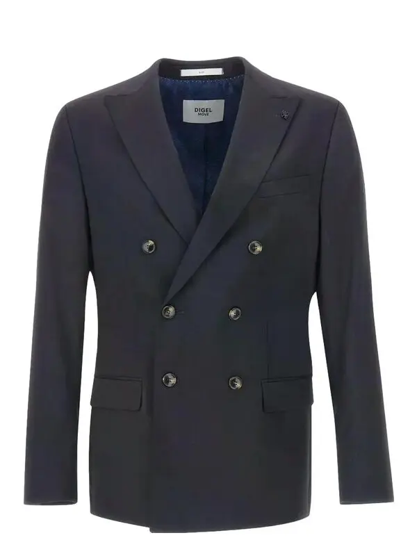 DIGEL Alfredo Double-breasted Blazer - Blue