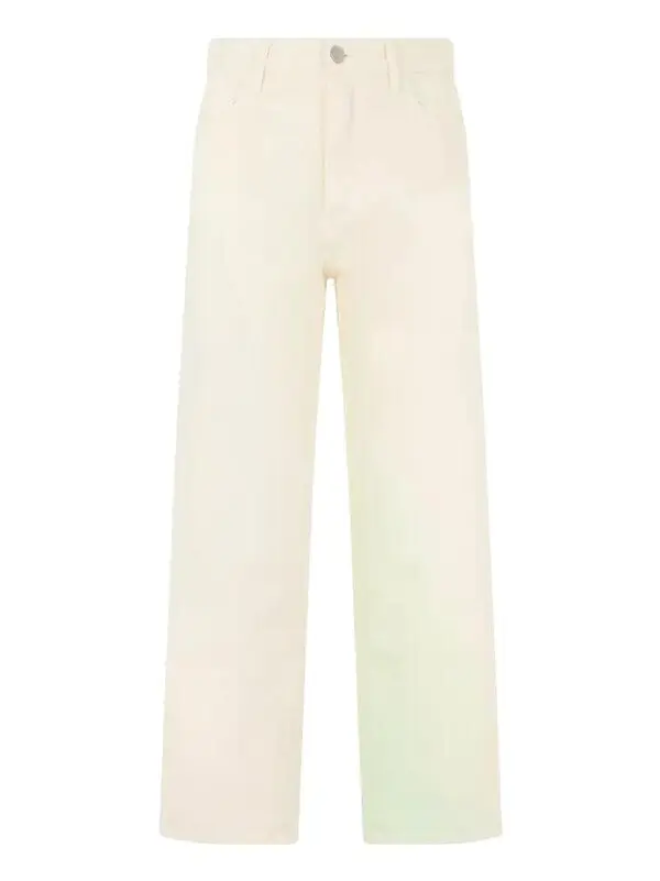 ICON DENIM LOS ANGELES High-waisted Straight-leg Jeans - Neutrals