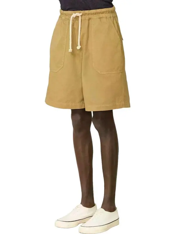 Officine Générale Cotton Drawstring Shorts - Brown