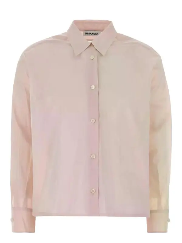 JIL SANDER Long Sleeve Cotton Shirt - Pink