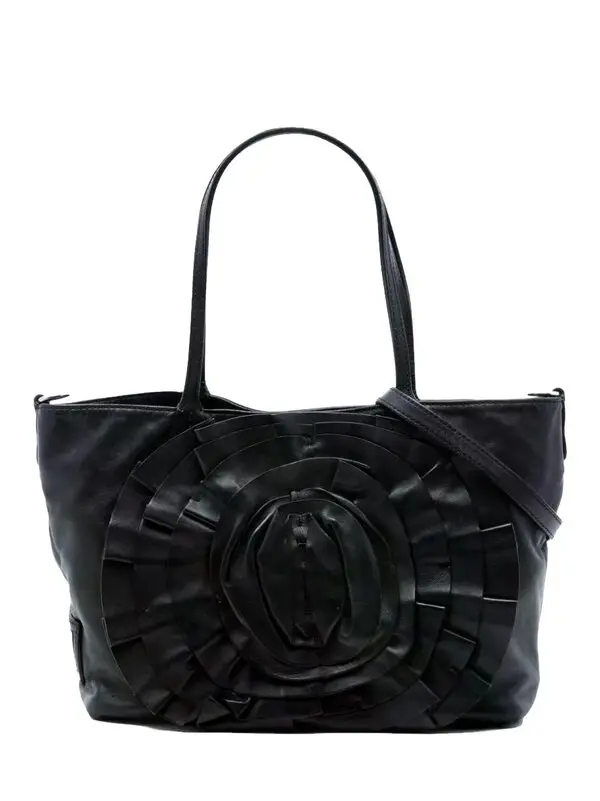 Valentino Garavani Small Nappa Petale Tote Satchel - Black