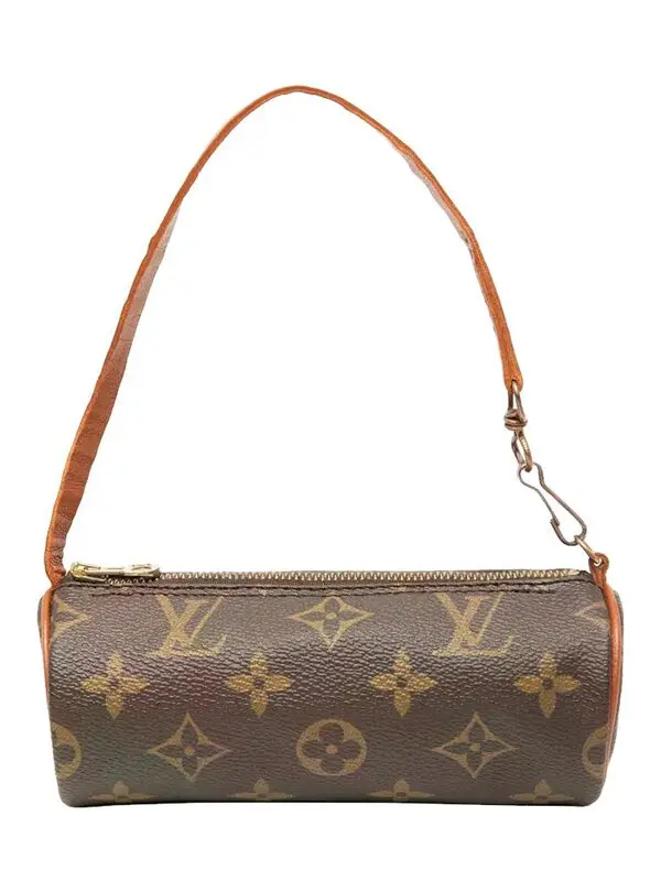 LOUIS VUITTON Monogram Papillon Pochette Handbag - Brown