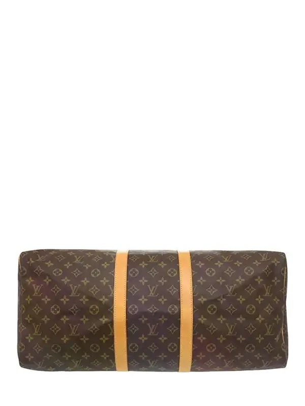 LOUIS VUITTON Monogram Keepall 55 Travel Bag - Brown