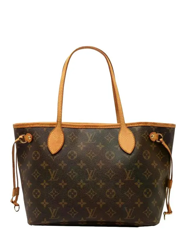 LOUIS VUITTON Monogram Neverfull Pm Tote Bag - Brown