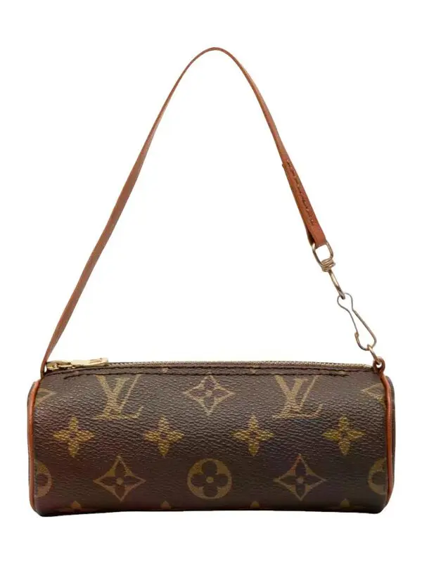 LOUIS VUITTON Monogram Papillon Pochette Handbag - Brown