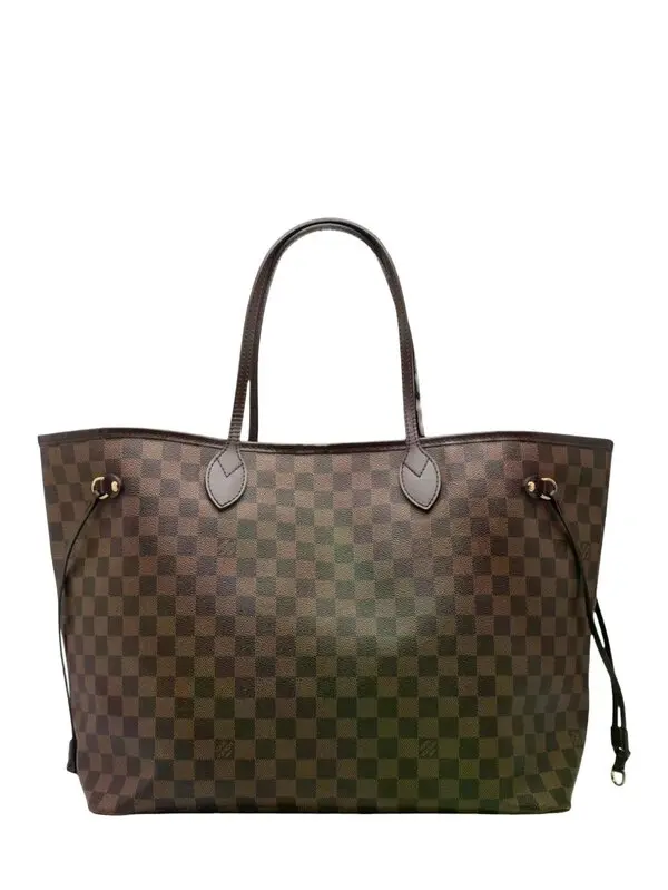 LOUIS VUITTON Damier Ebene Neverfull Gm Tote Bag - Brown