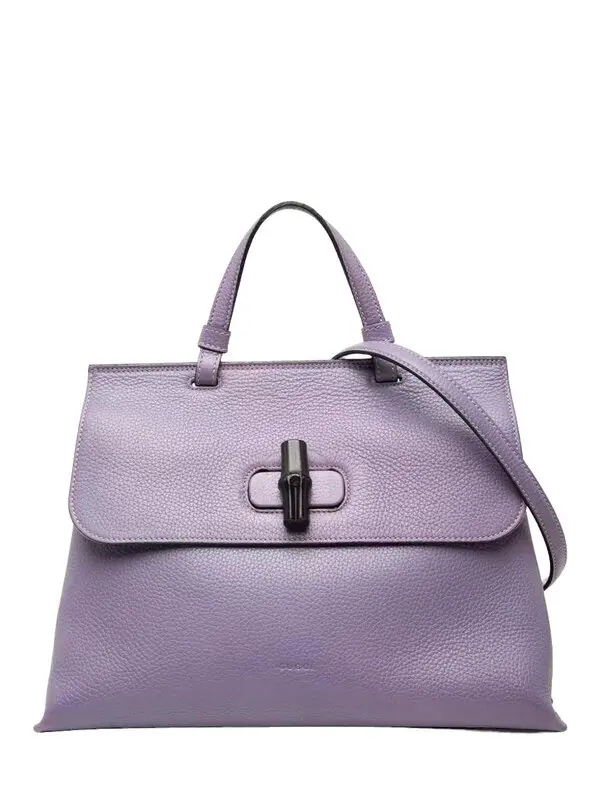 Gucci Bamboo Daily Satchel - Purple