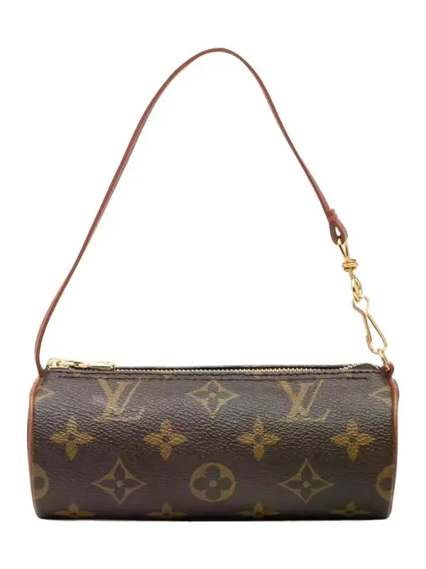 LOUIS VUITTON Monogram Papillon Pochette Handbag - Brown