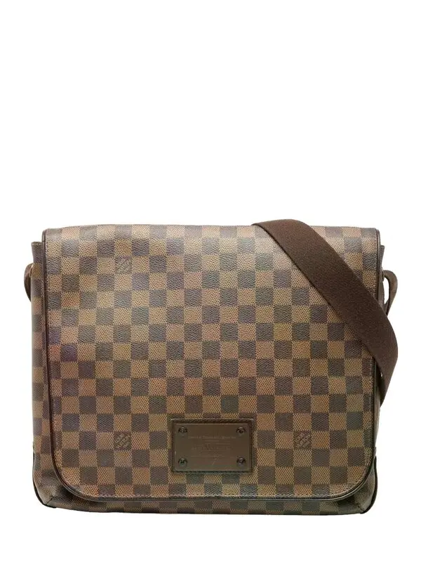 LOUIS VUITTON Damier Ebene Brooklyn Mm Crossbody Bag - Brown