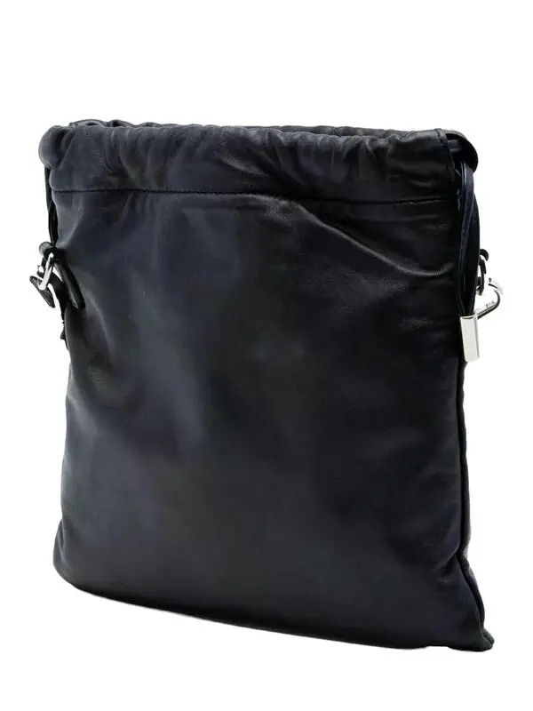 Fendi Leather Pack Pouch Bag - Black