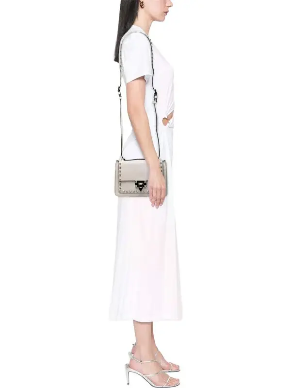 Valentino Garavani Rockstud Leather Crossbody Bag - Grey