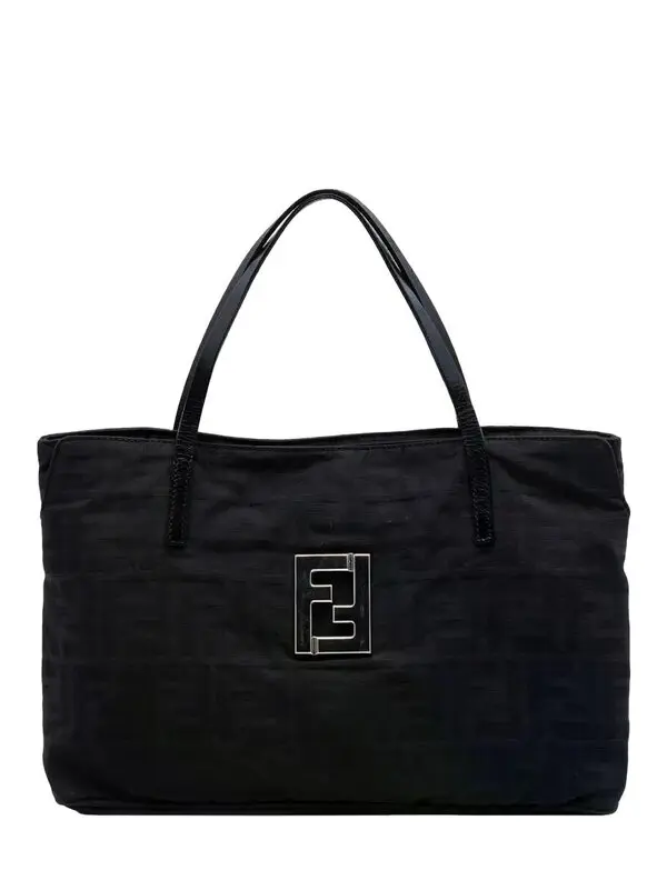 Fendi Zucca Nylon Handbag - Black